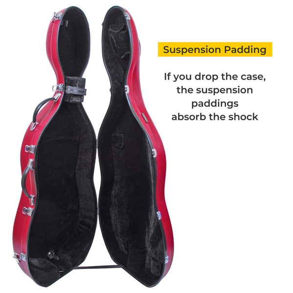 Tonareli Fiberglass Cello Case | Fun Colors. Functional. Protective.