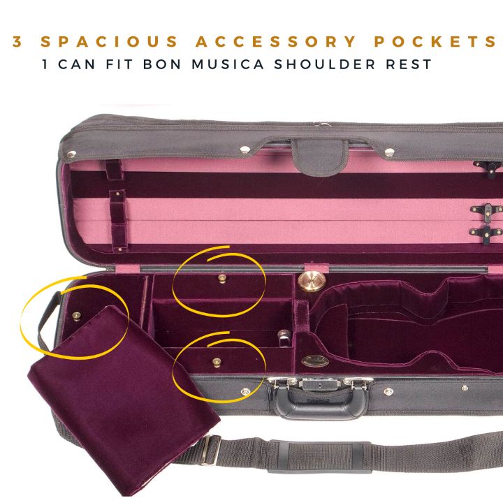 Bobelock 1017 Hill Style Violin Case Red - Great Violin Cases